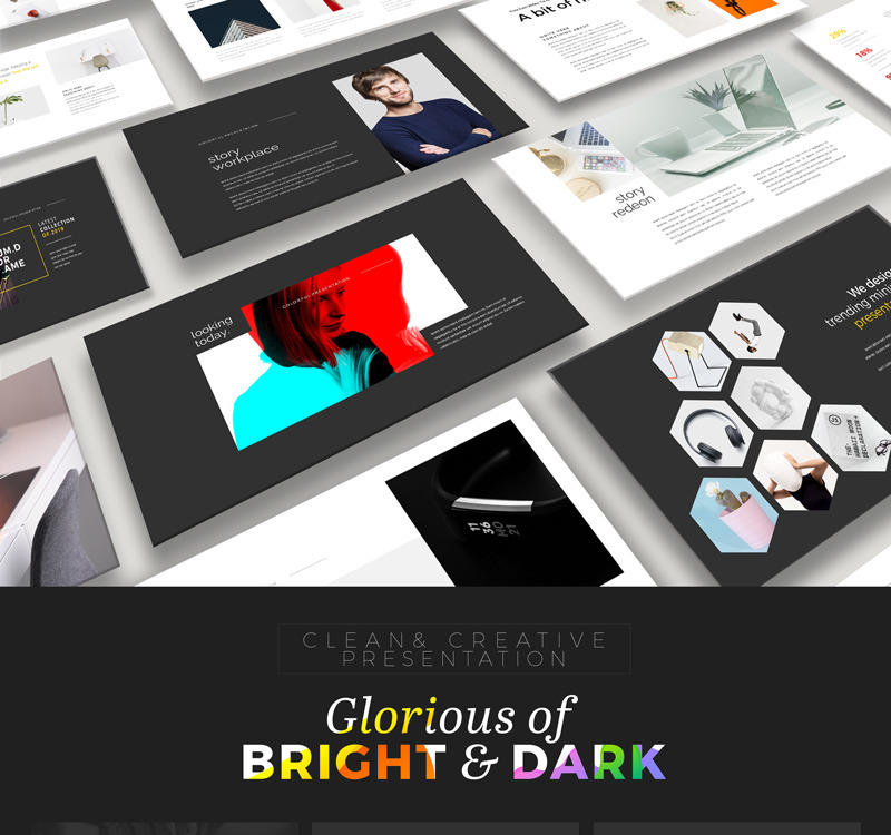 Clean & Creative Business Presentation PowerPoint Template