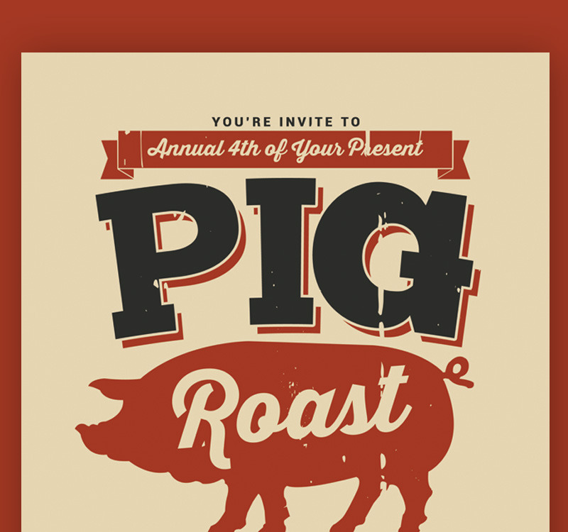 Pig Roast Event Flyer - Corporate Identity Template Pig Roast Event Flyer - Corporate Identity Template