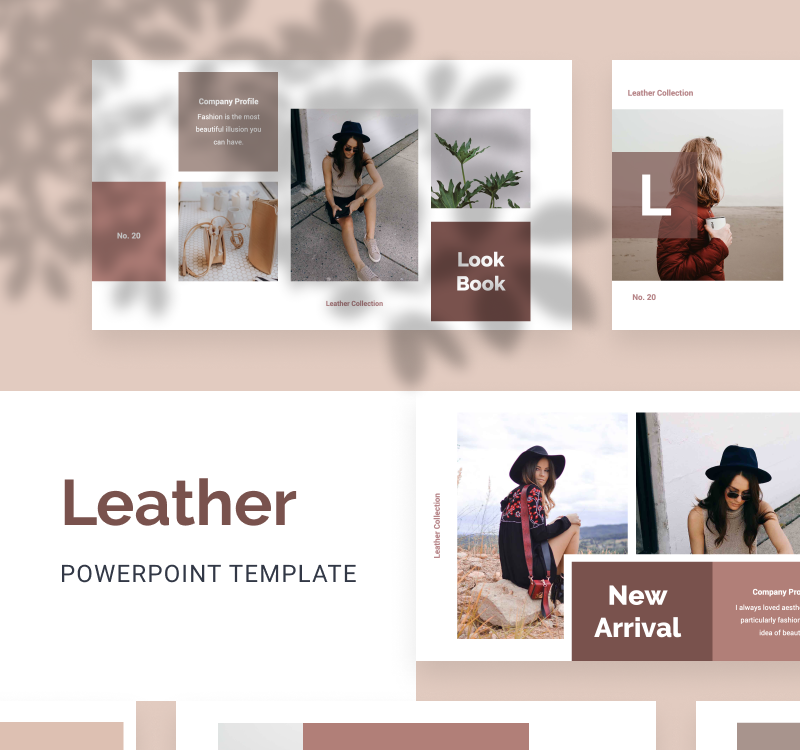 LEATHER PowerPoint Template #88556 - TemplateMonster