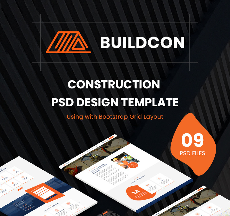 Buildcon - Construction PSD Template - TemplateMonster