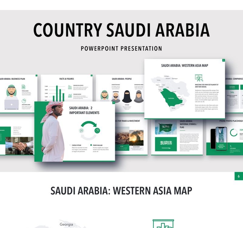 Country Saudi Arabia PowerPoint Template - TemplateMonster