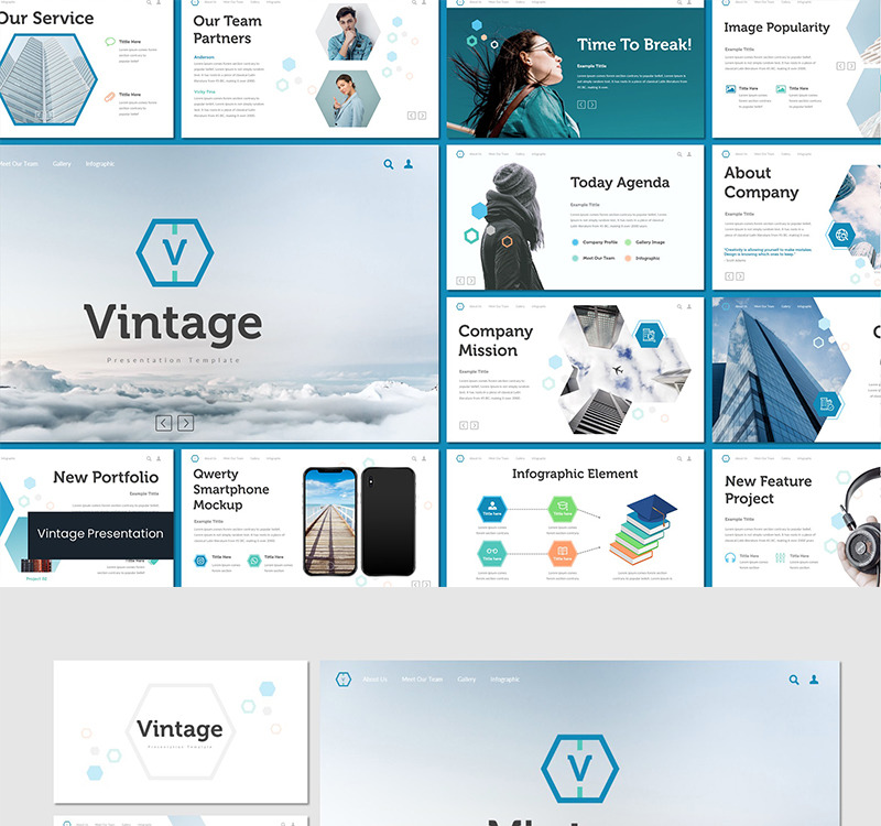 Vintage PowerPoint Template #89806 - TemplateMonster