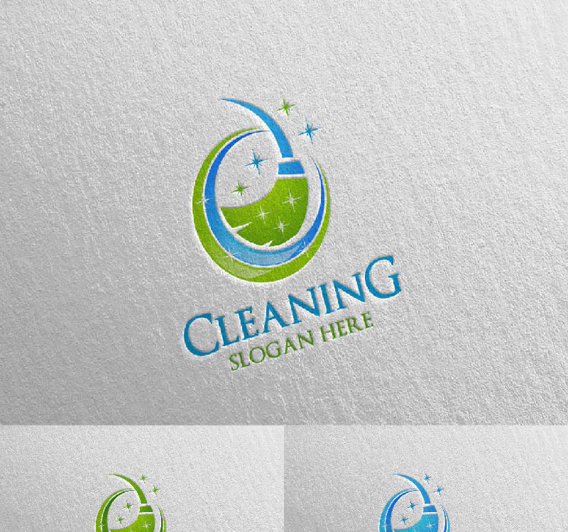 Cleaning Service with Eco Friendly 11 Logo Template