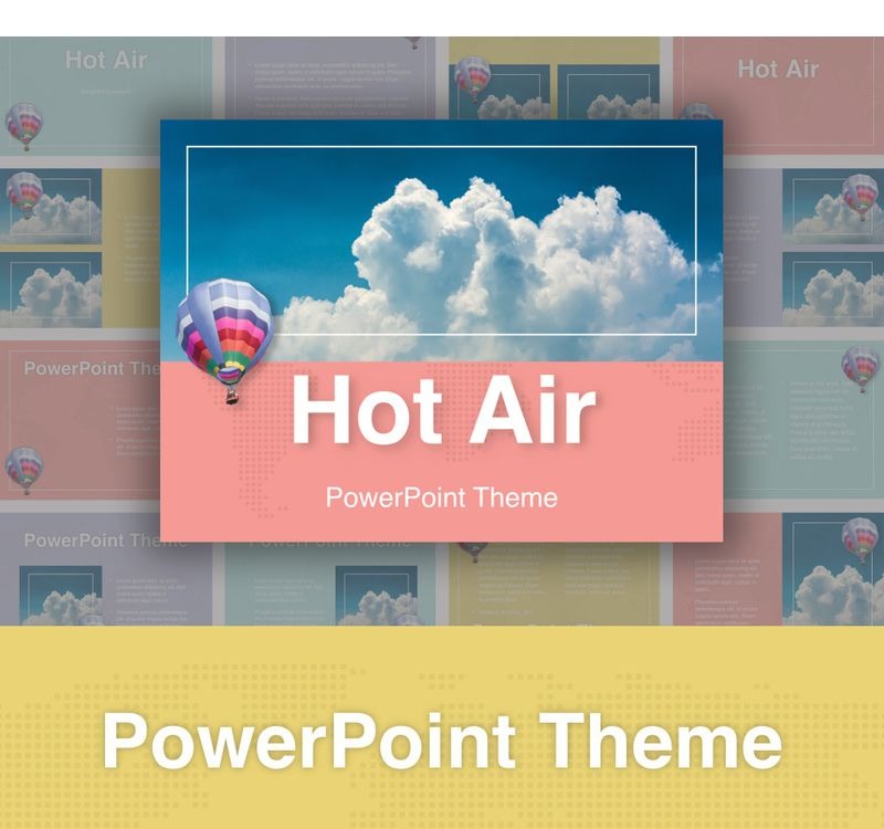 Hot Air PowerPoint Template #90173 - TemplateMonster