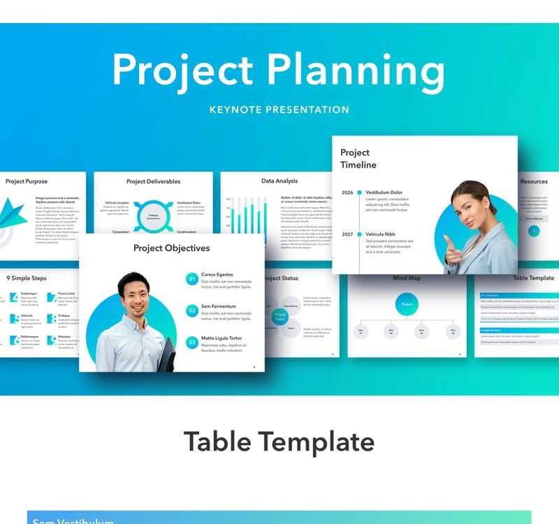 Project Planning - Keynote template #90161 - TemplateMonster