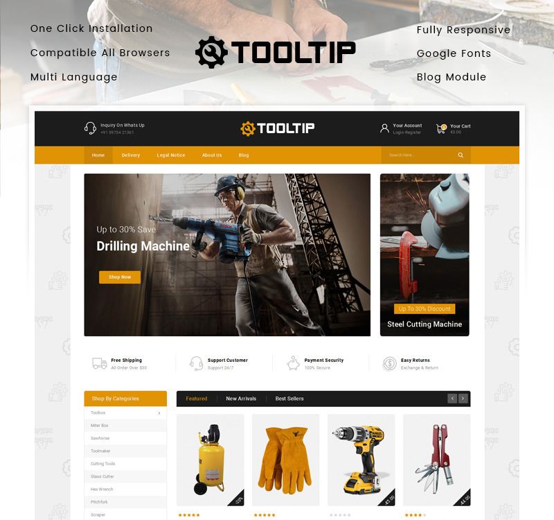 Tooltip - Hand Tool Store PrestaShop Theme - TemplateMonster