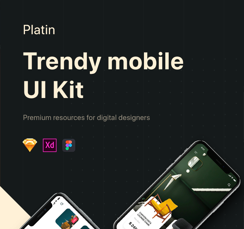 Platin mobile UI Kit #90884 - TemplateMonster