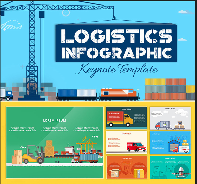 Logistic - Keynote template #91151 - TemplateMonster