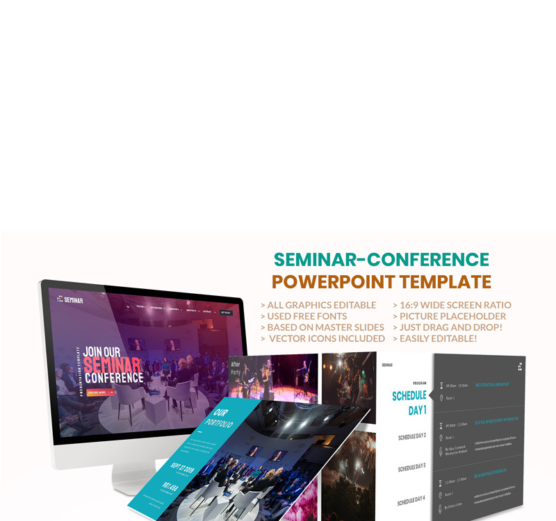 Seminar-Conference PowerPoint Template - TemplateMonster