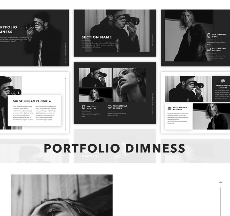 Dimness PowerPoint Template #91494 - TemplateMonster