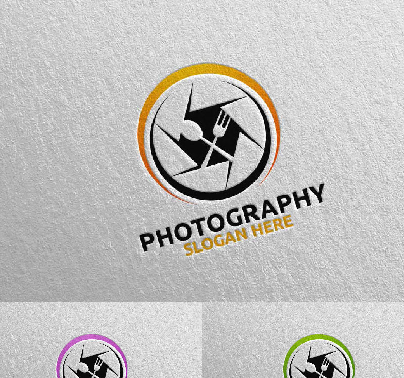 Food Camera Photography 74 Logo Template - TemplateMonster