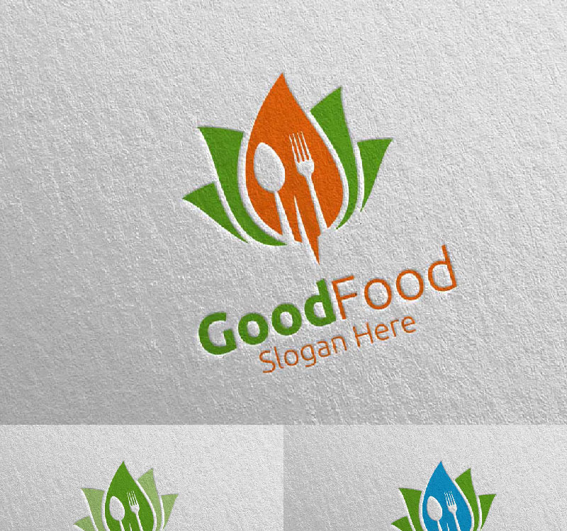 Healthy Food for Restaurant or Cafe 5 Logo Template