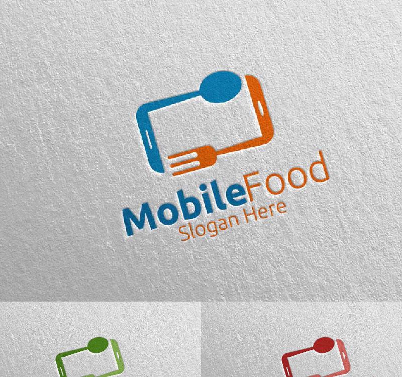 Mobile Food for Restaurant or Cafe 34 Logo Template