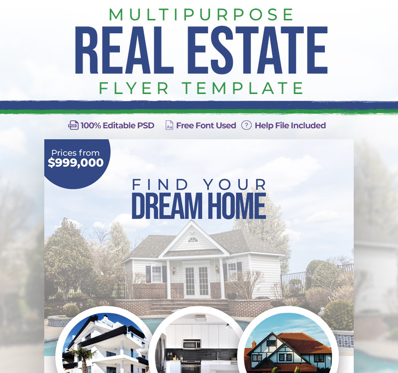 Multipurpose Real Estate Flyer PSD - Corporate Identity Template