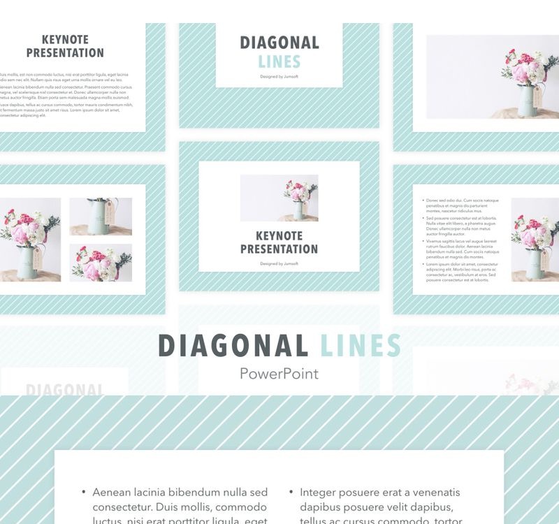 Diagonal Lines PowerPoint Template #96578 - TemplateMonster