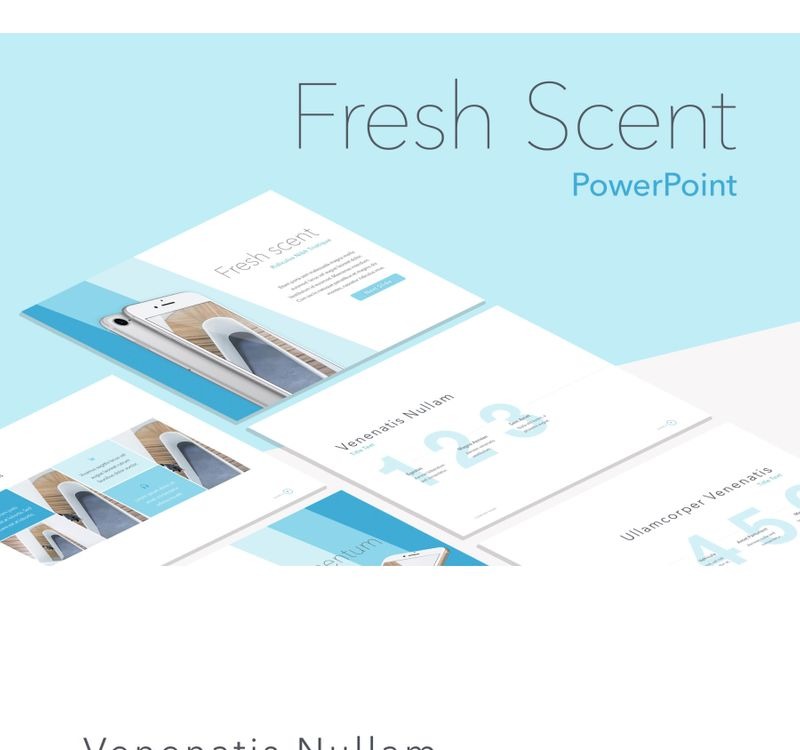 Fresh Scent PowerPoint Template #96591 - TemplateMonster