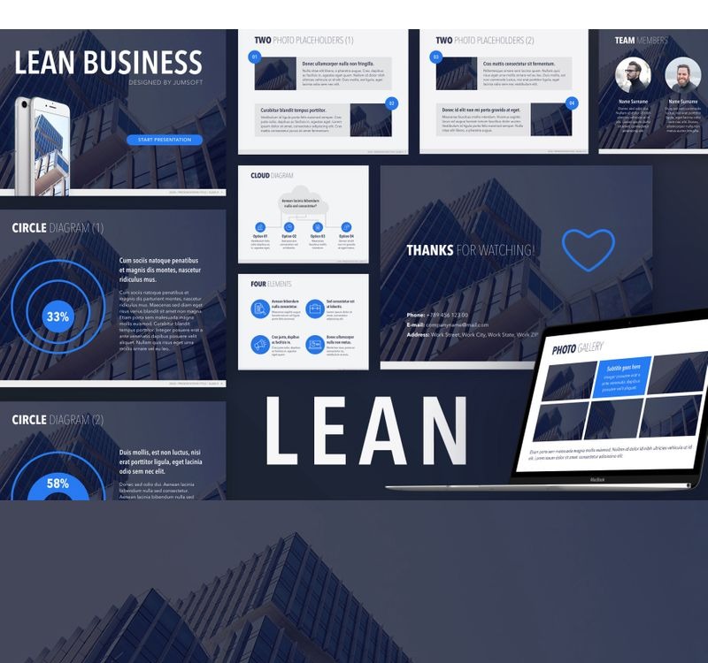 Lean PowerPoint Template #96593 - TemplateMonster