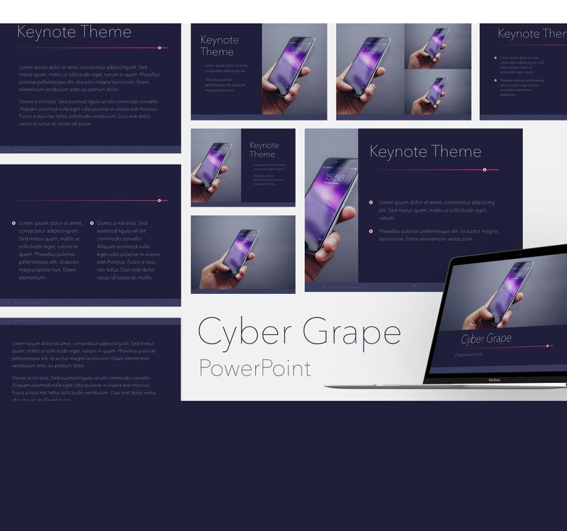 Plantilla de PowerPoint - uva cibernética - TemplateMonster
