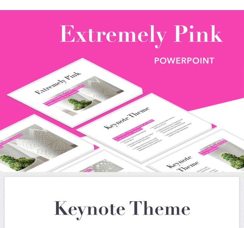 Modello PowerPoint estremamente rosa - TemplateMonster