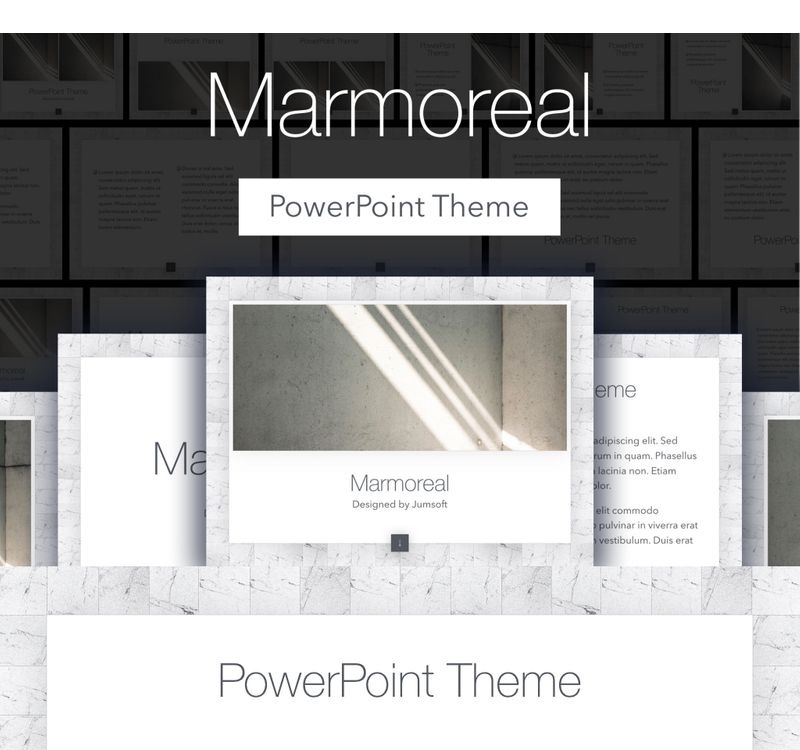Marmoreal PowerPoint Template #96609 - TemplateMonster