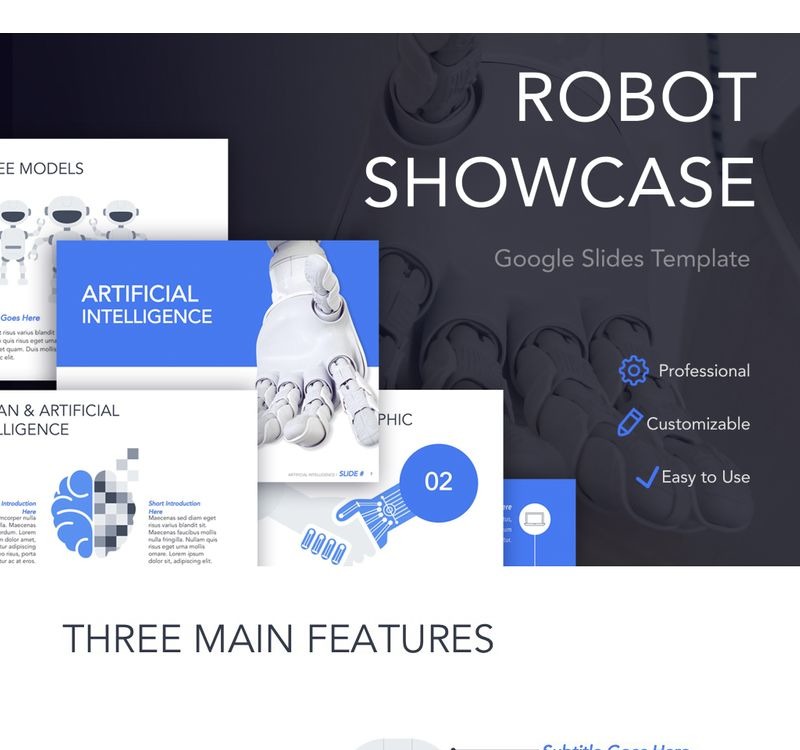 Robot Showcase Google Slides #96763 - TemplateMonster