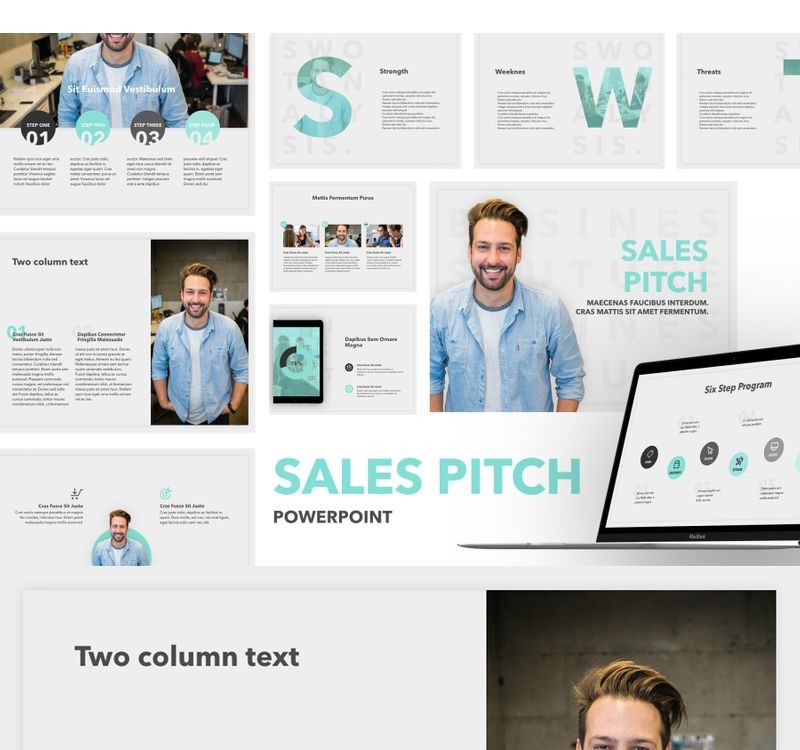 Sales Pitch PowerPoint Template #96707 - TemplateMonster