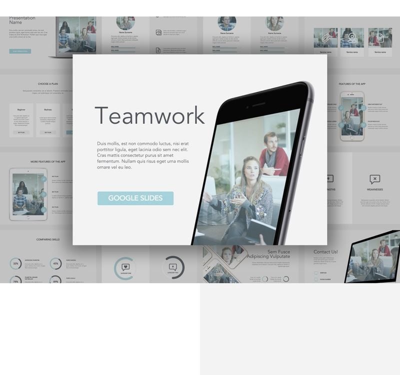 Teamwork Google Slides #96753 - TemplateMonster