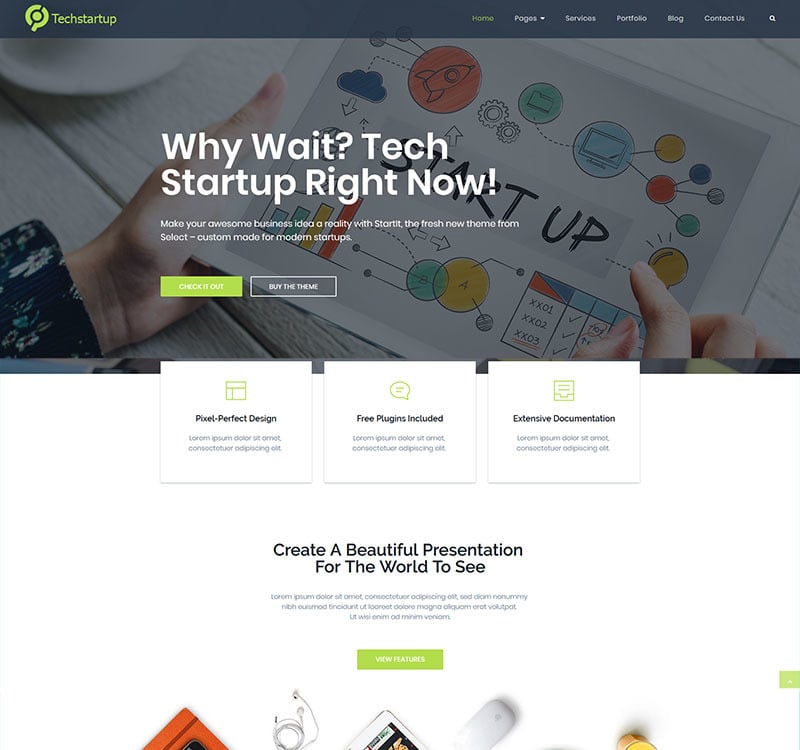 Tech startup innovations WordPress Theme - TemplateMonster