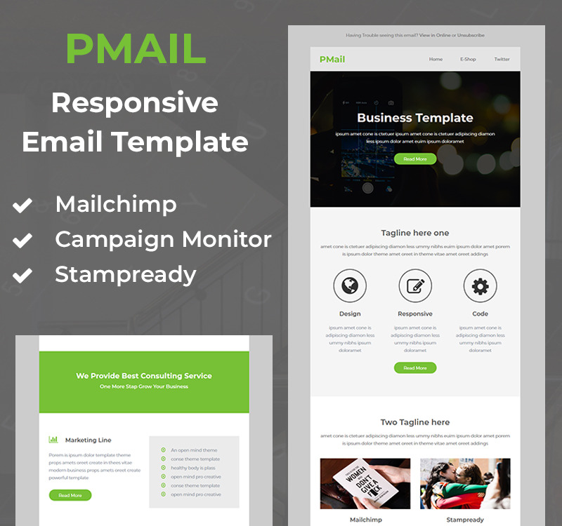 Pmail - Responsive Email Newsletter Template