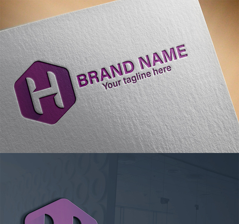 H Letter Design Logo Template #97571 - TemplateMonster