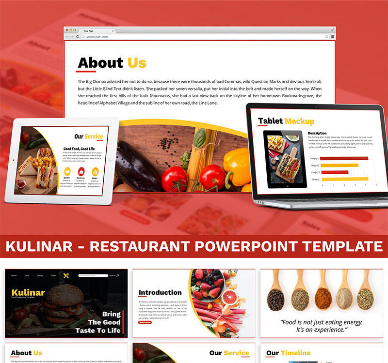 Kulinar - Restaurant PowerPoint Template - TemplateMonster