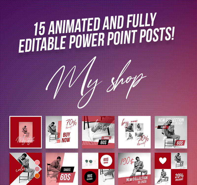 15 animated and fully editable Power Point posts! 1 post in 15 ways ...