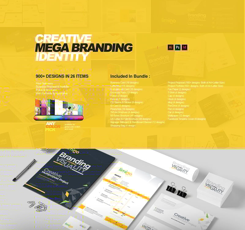 Creative Mega Branding Stationery - Corporate Identity Template