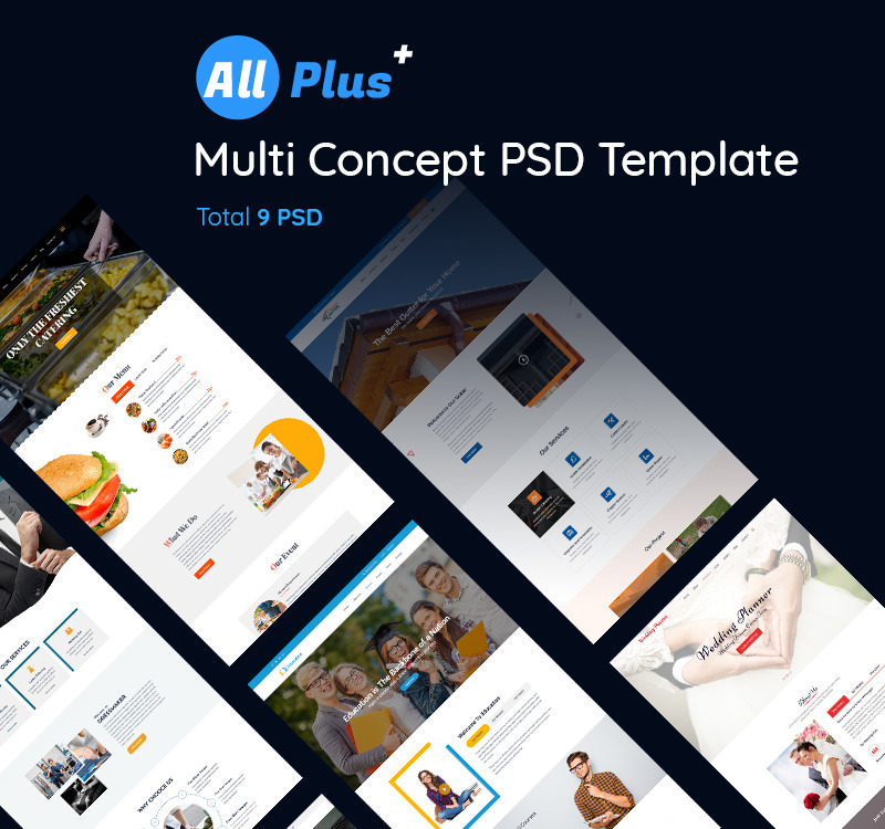 All Plus- Multi Concept PSD Template - TemplateMonster