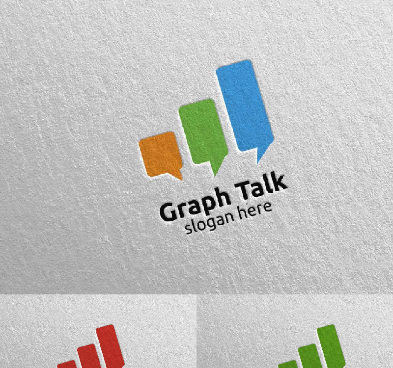 Business Talk Stats 1 Logo Template - TemplateMonster