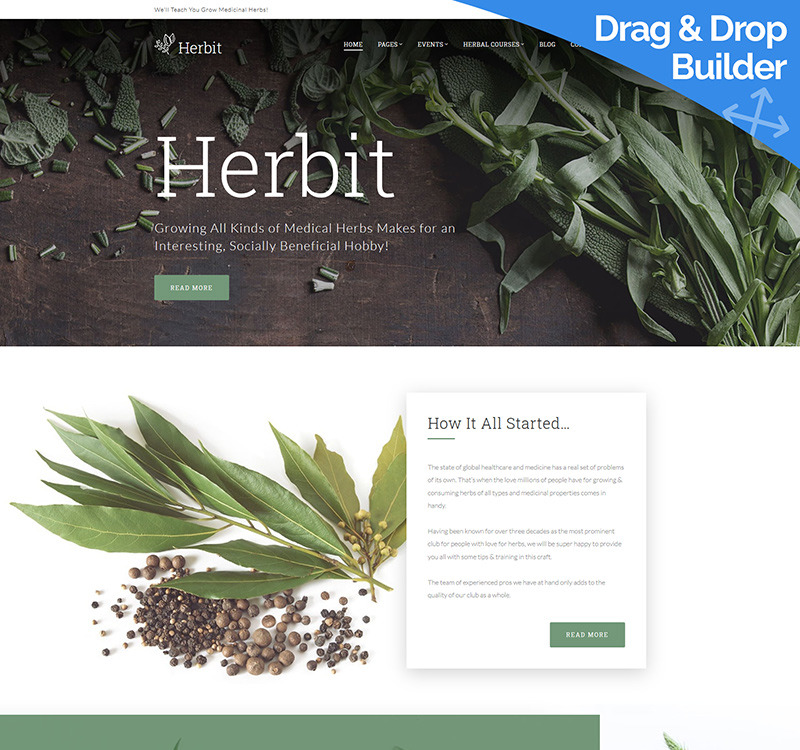 Herbit - Plantilla Moto CMS 3 de Hierbas Medicinales