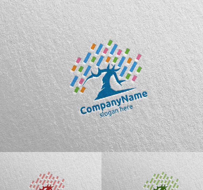 Tree Digital Financial Investment 1 Logo Template