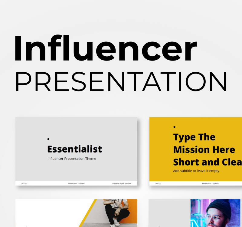 Influencer Presentation PowerPoint Template - TemplateMonster Influencer Presentation PowerPoint Template - TemplateMonster