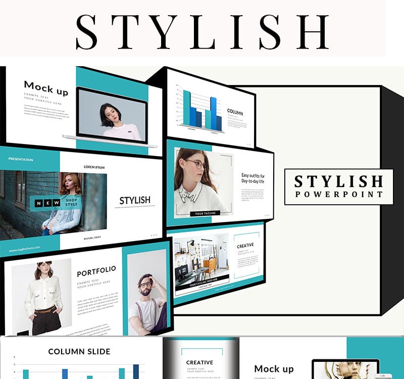 Style - Fashion PowerPoint Template #98455 - TemplateMonster