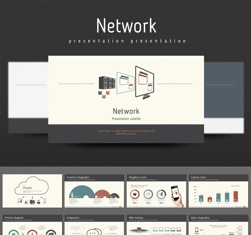 Network Powerpoint Template #98559 - Templatemonster