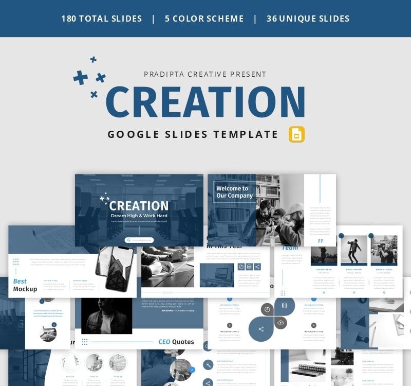 Creation - Creative & Elegant Business Template Google Slides