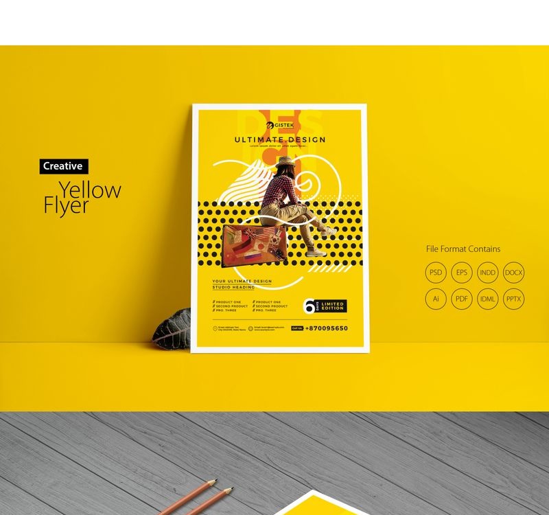 Minimal & Creative Yellow Flyer - Corporate Identity Template