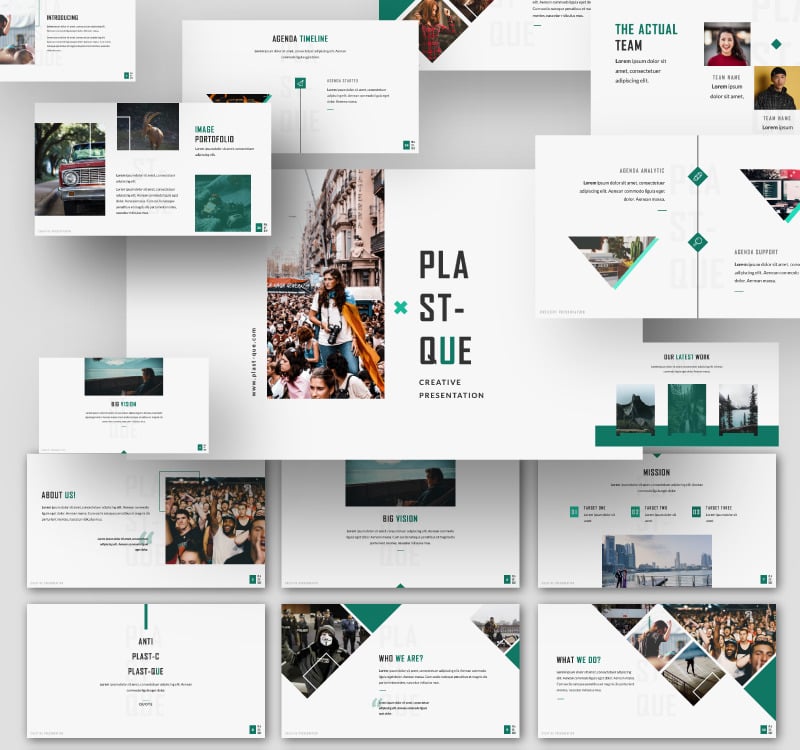 PLASTIQUE PRESENTATION PowerPoint Template - TemplateMonster