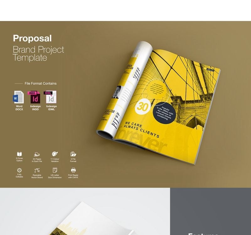 Live Preview (Full with 3 cover designs) - Corporate Identity Template