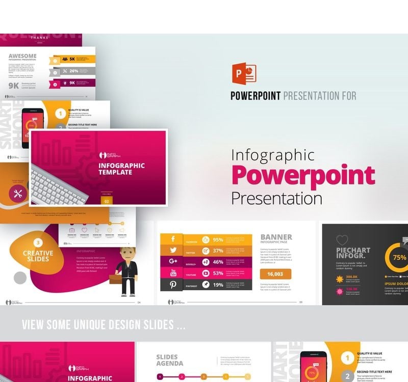 Modern Infographic PowerPoint Template - TemplateMonster