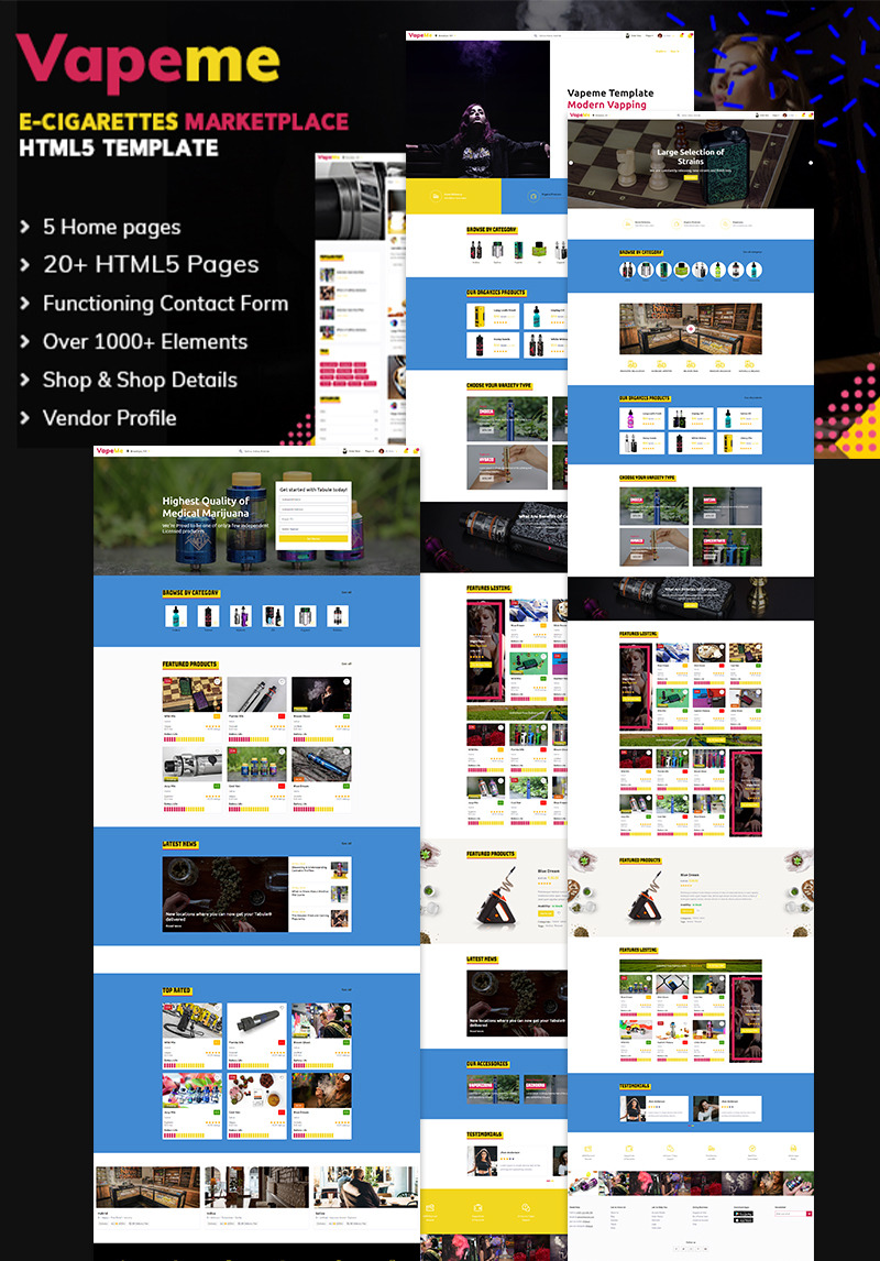 Vape & Smoking Shop HTML5 Template