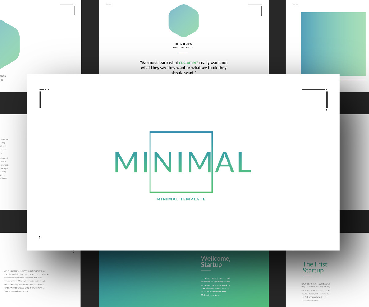 Minimalist Presentation PowerPoint Template #100412