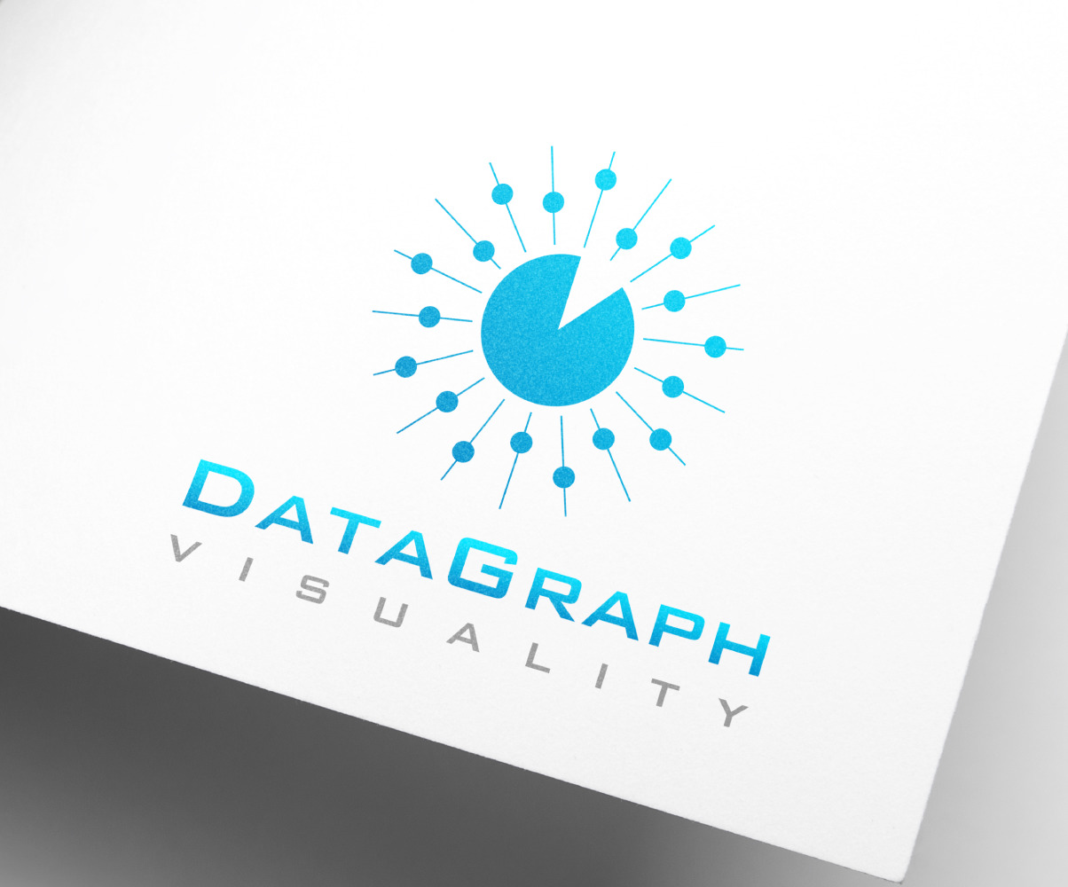 Modern Data Graph Visual Monitoring Logo Template #100605