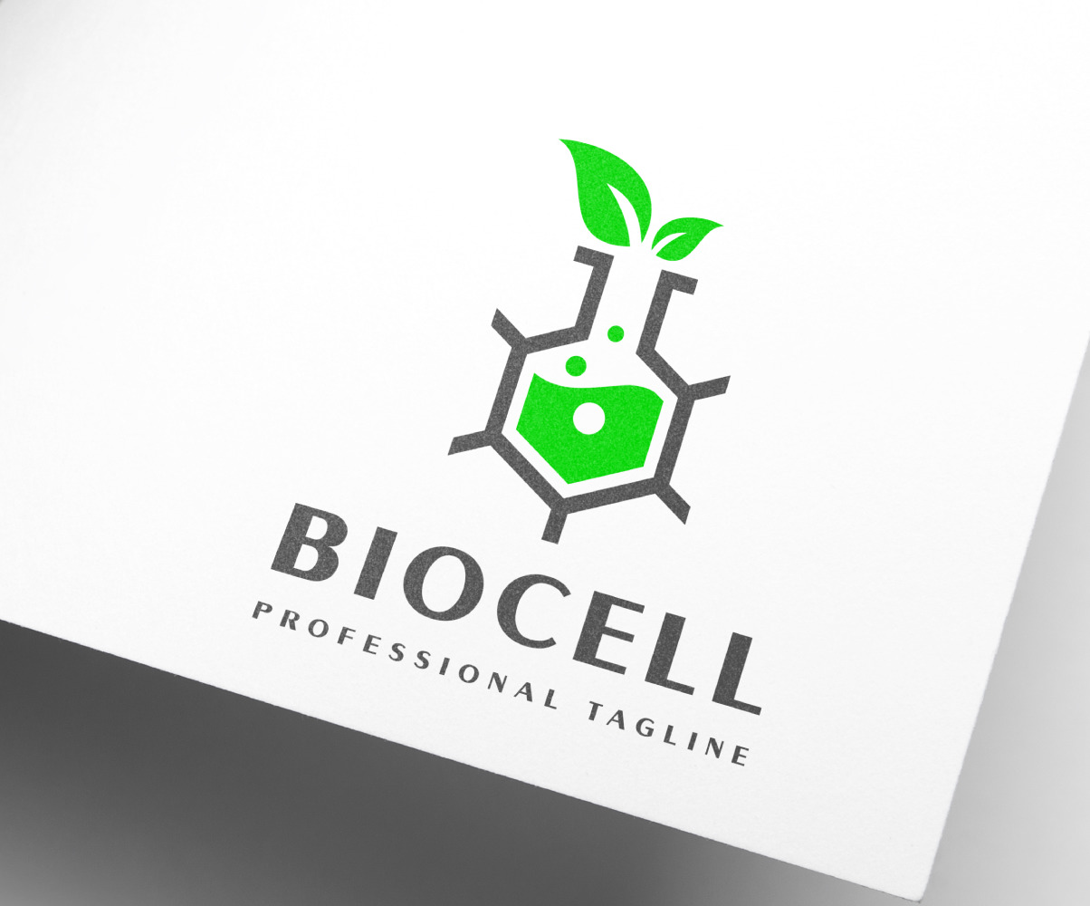 Natural Bio Cell Lab Logo Template #100609