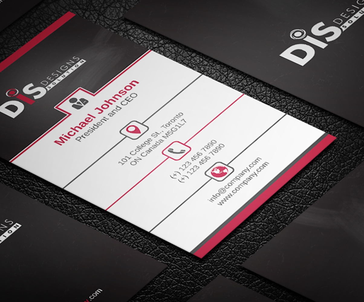 Vertical Business Card Corporate Identity Template #100645